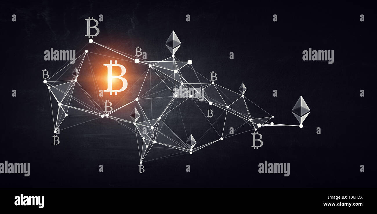 Cryptocurrency background concept Stock Photo - Alamy