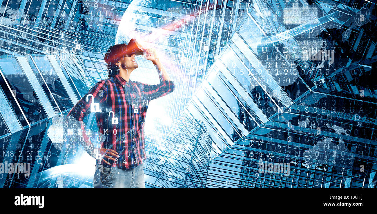Future of technology. Mixed media Stock Photo - Alamy