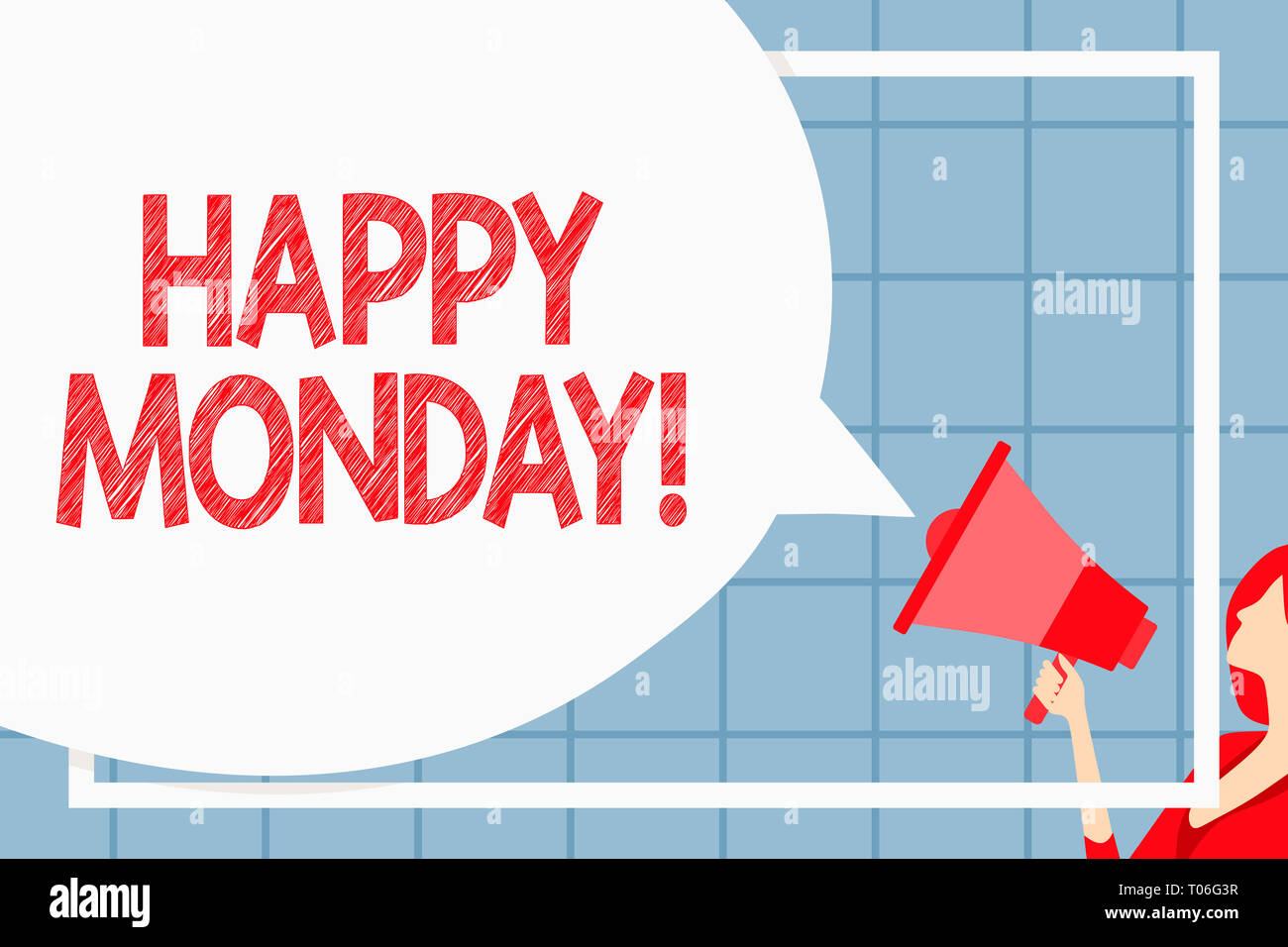 Text sign showing Happy Monday. Business photo showcasing telling that ...