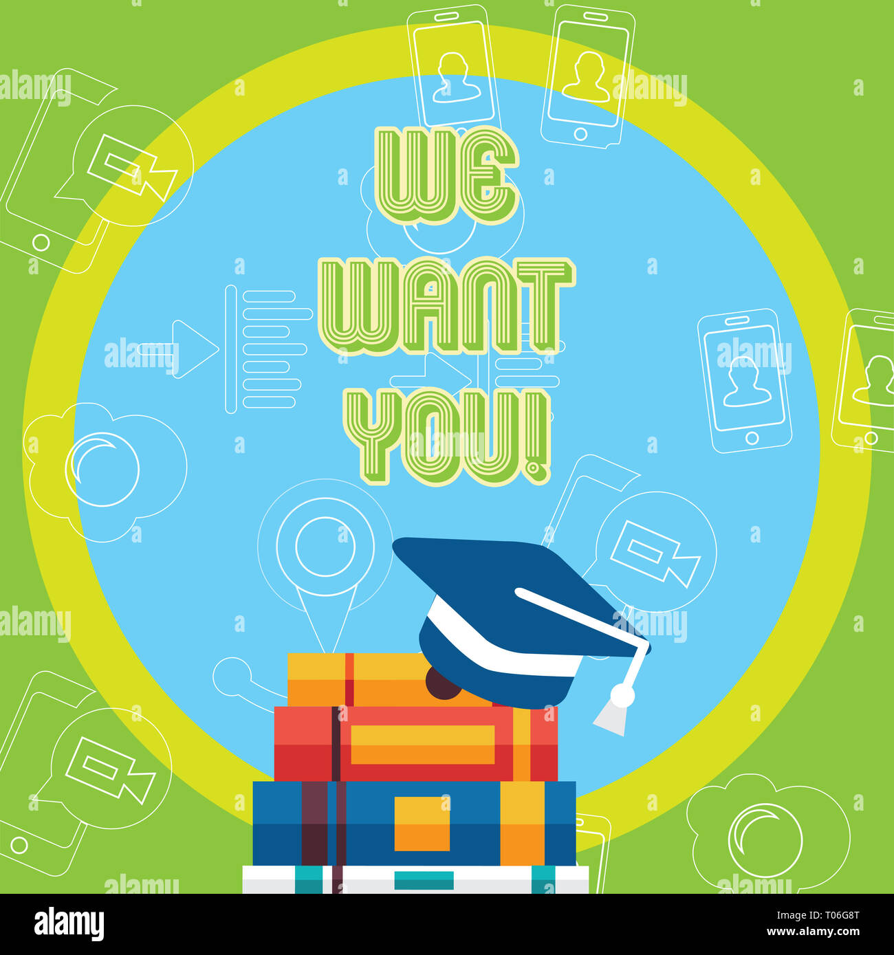 Text sign showing We Want You. Business photo text Employee Help Wanted ...