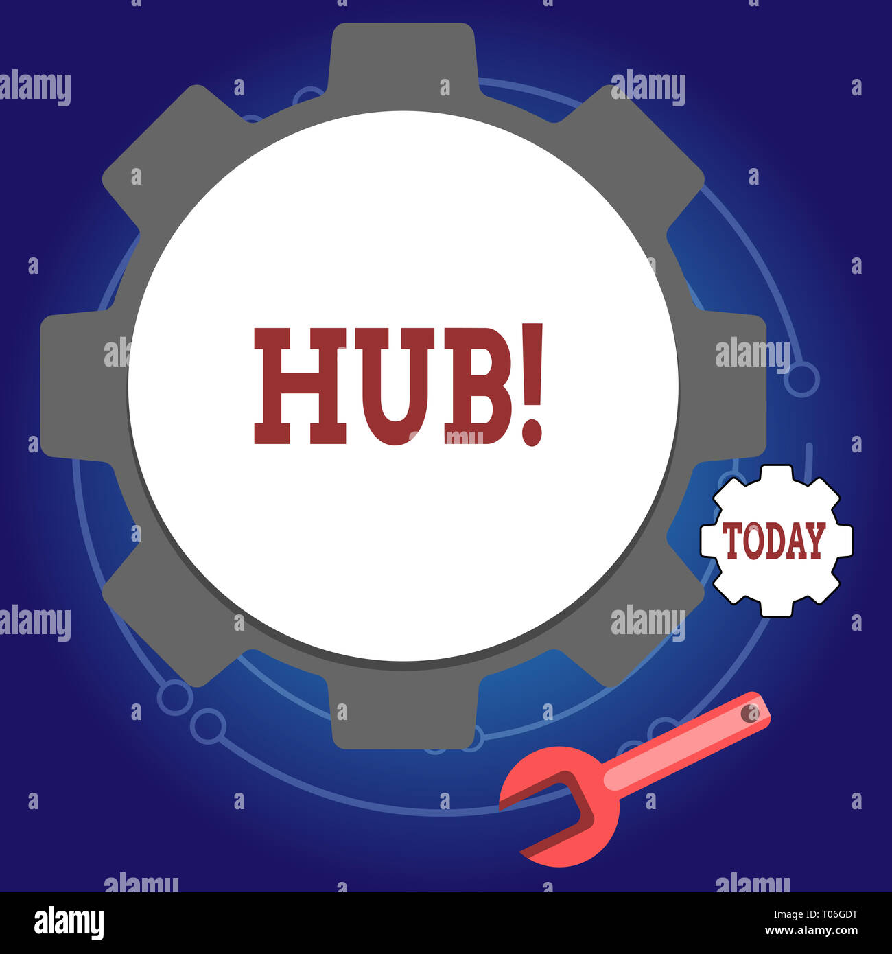 Writing note showing Hub. Business concept for Device connecting ...