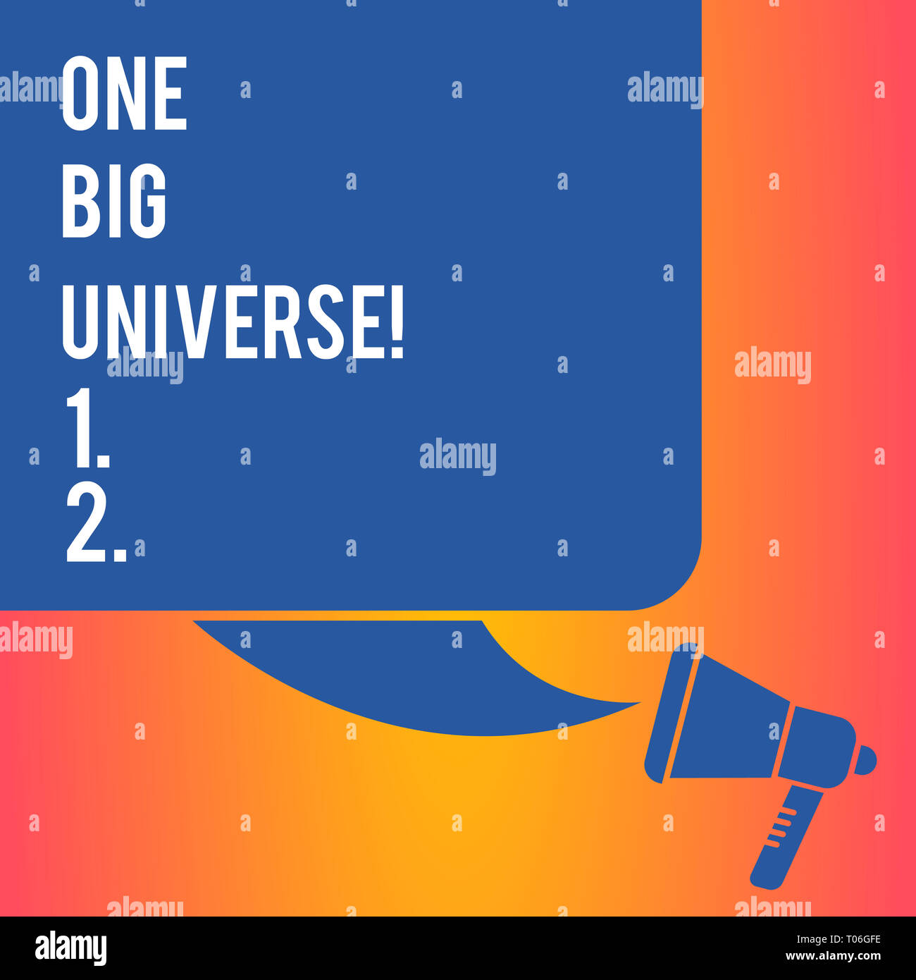 Handwriting text writing One Big Universe. Conceptual photo all ...