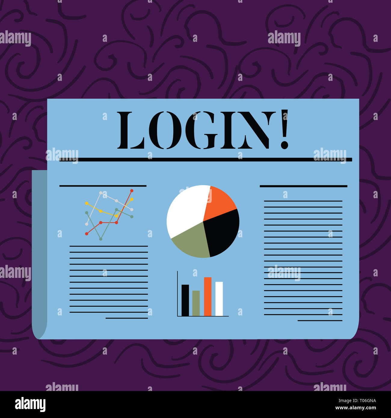 Text sign showing Login. Business photo text Act of entering into a ...