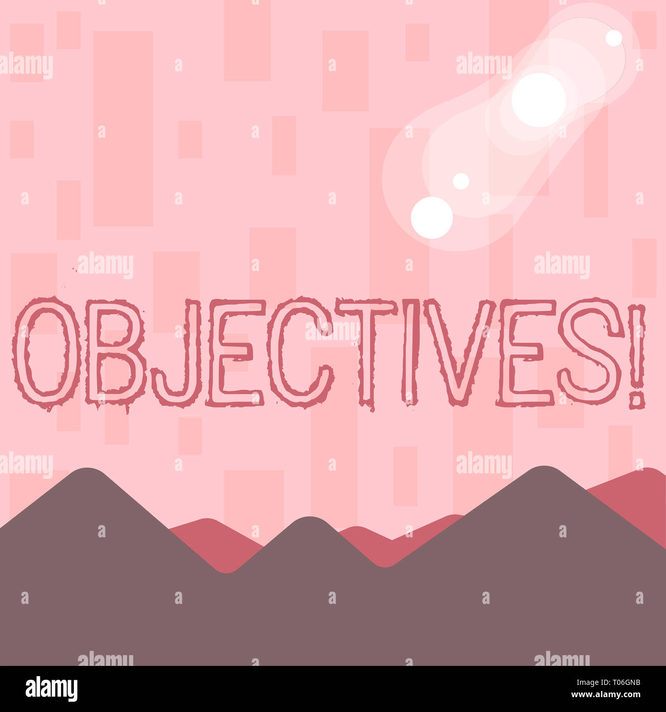 Writing note showing Objectives. Business concept for Goals planned to ...