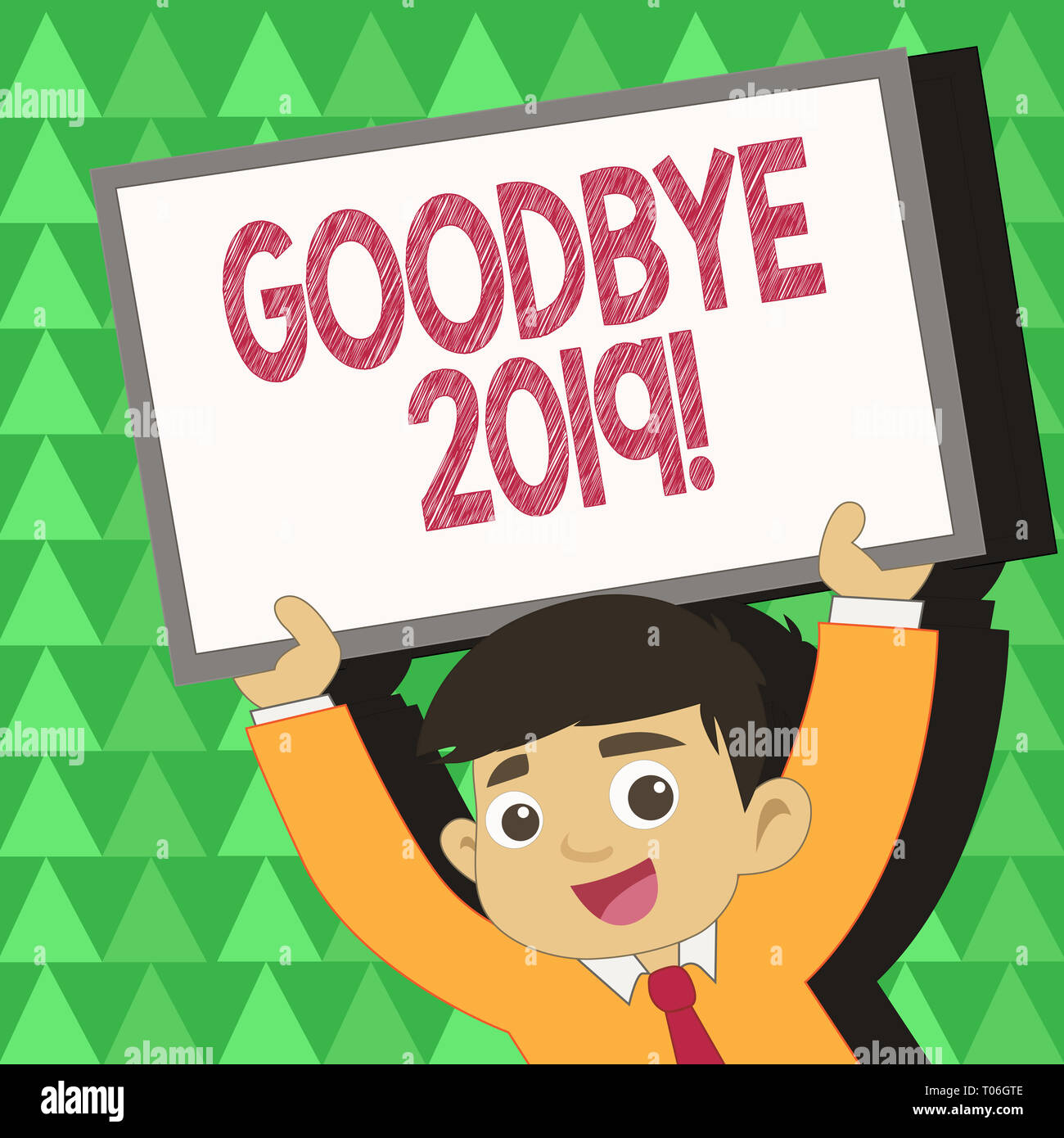 Conceptual hand writing showing Goodbye 2019. Concept meaning express ...