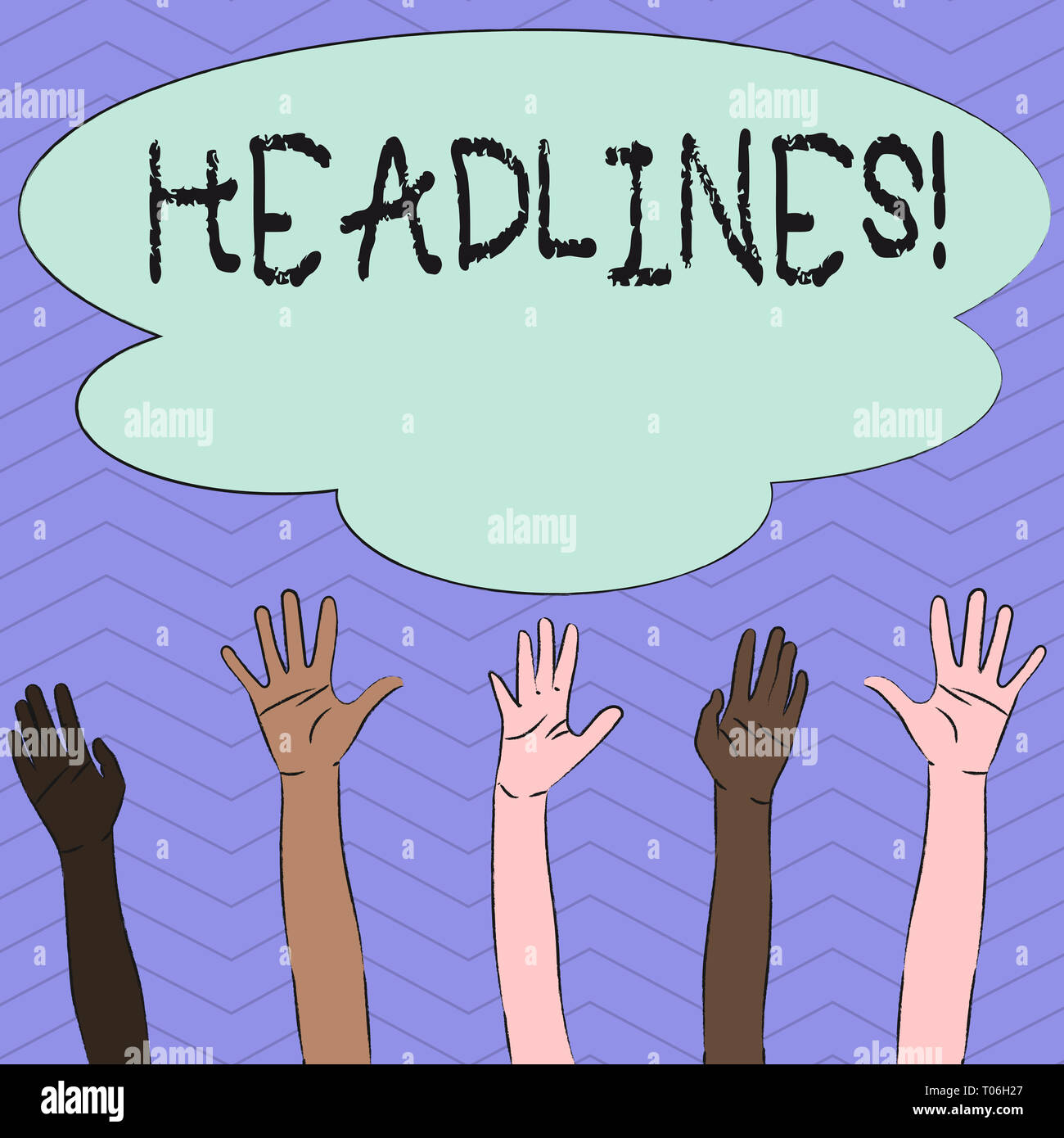 Reporter raising his hand hi-res stock photography and images - Alamy