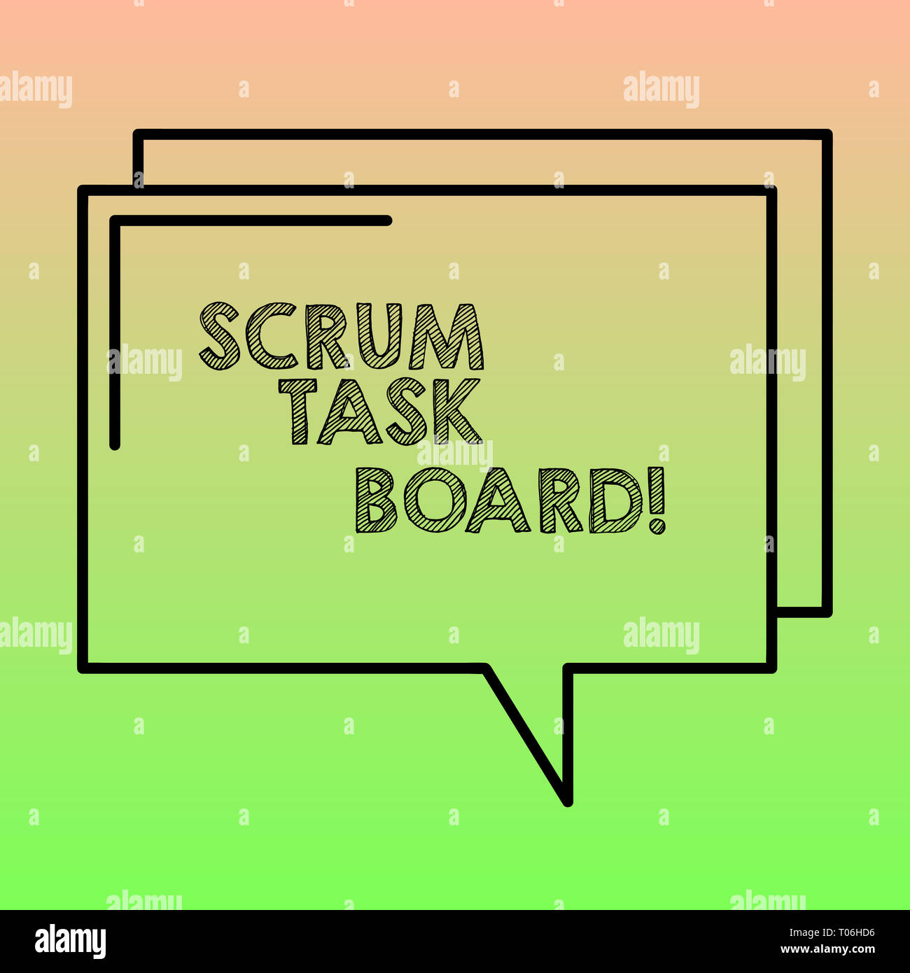 Handwriting text writing Scrum Task Board. Conceptual photo visual ...