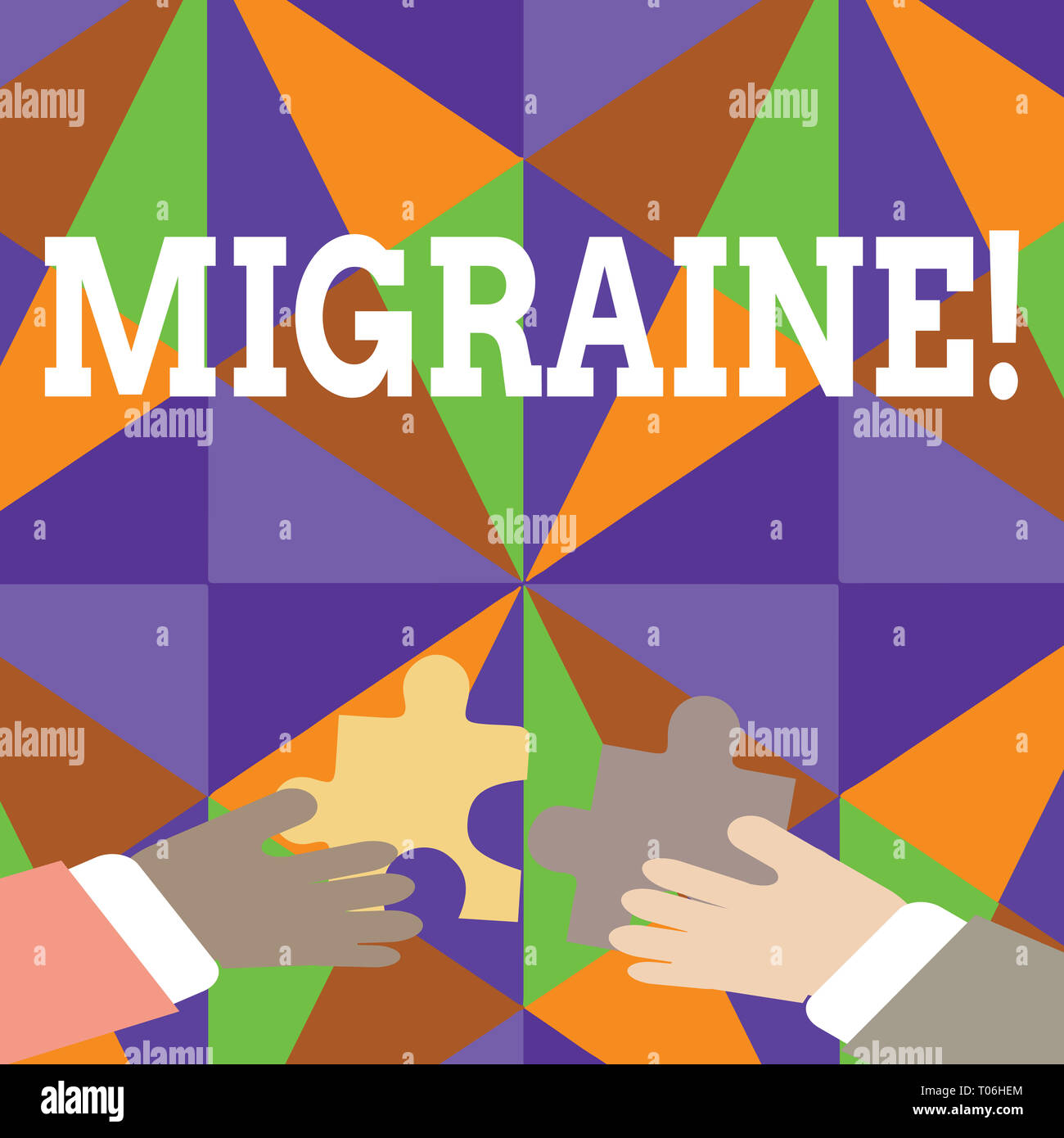 Handwriting text Migraine. Conceptual photo Recurrent headache in one ...