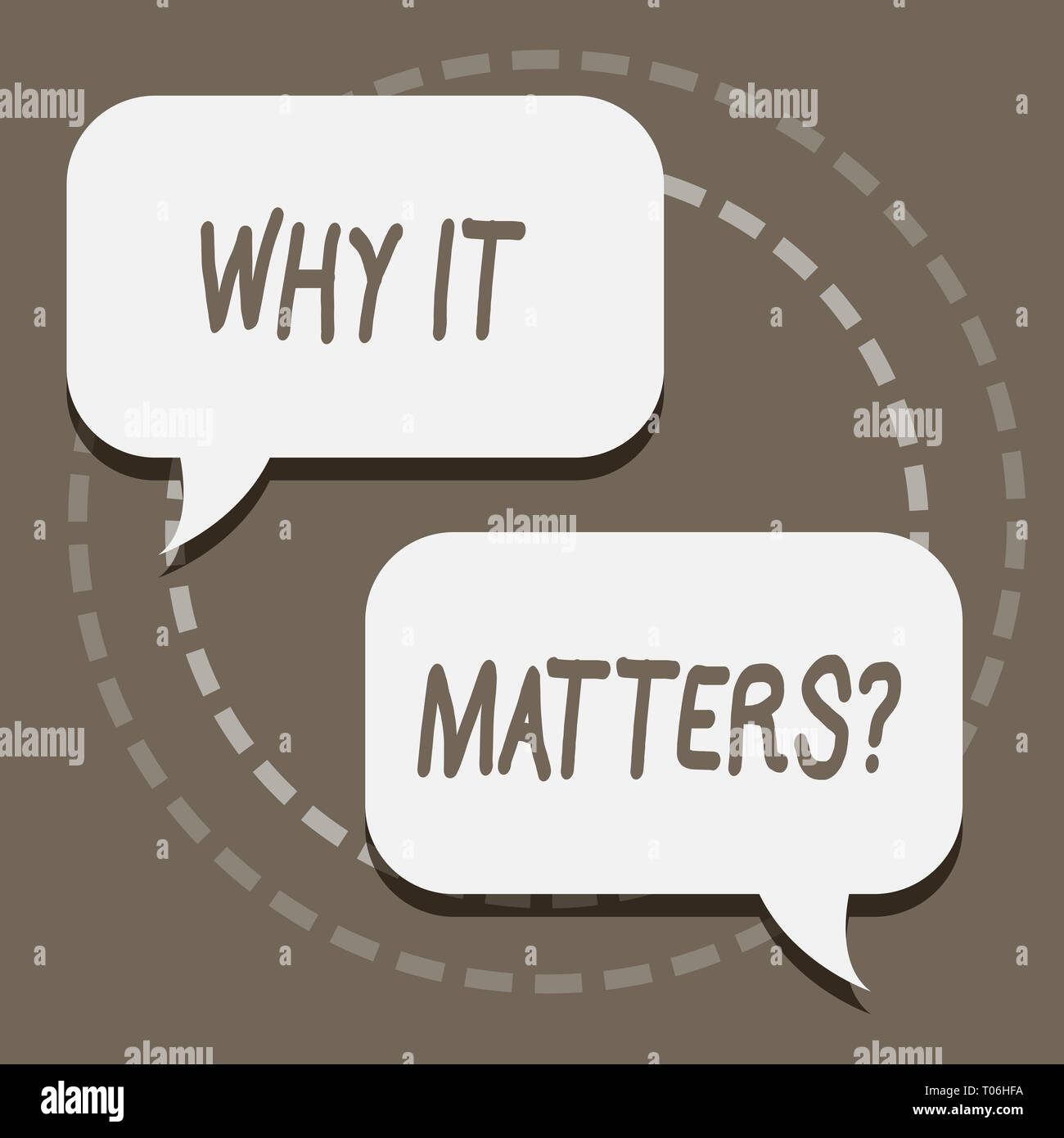Writing note showing Why It Matters question. Business concept for ask ...