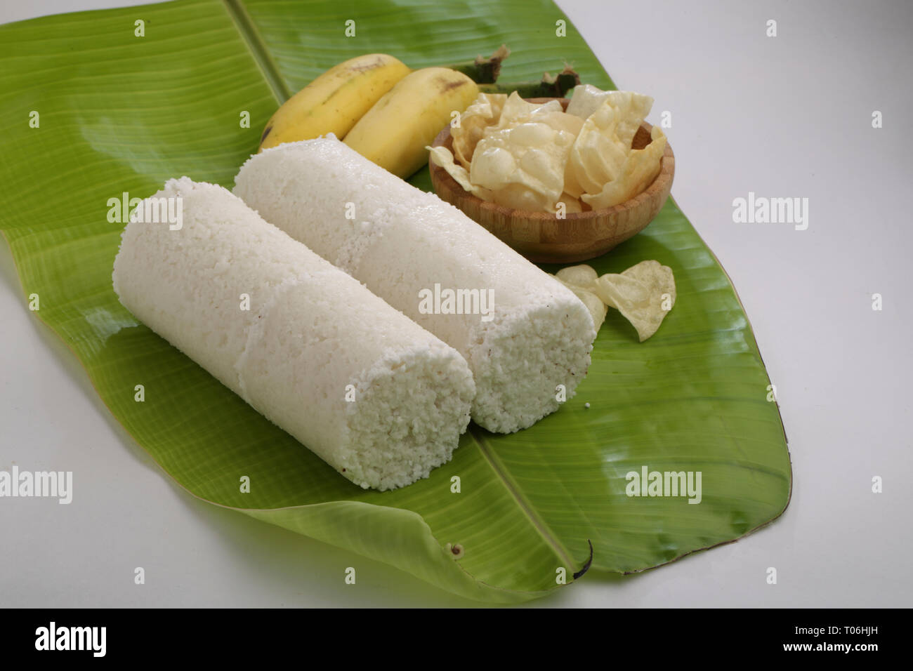 Kerala white rice puttu Stock Photo - Alamy