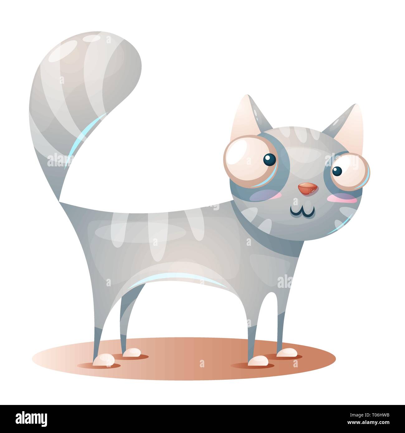 Cute kitty, cat characters - cartoon illustration Stock Vector Image ...