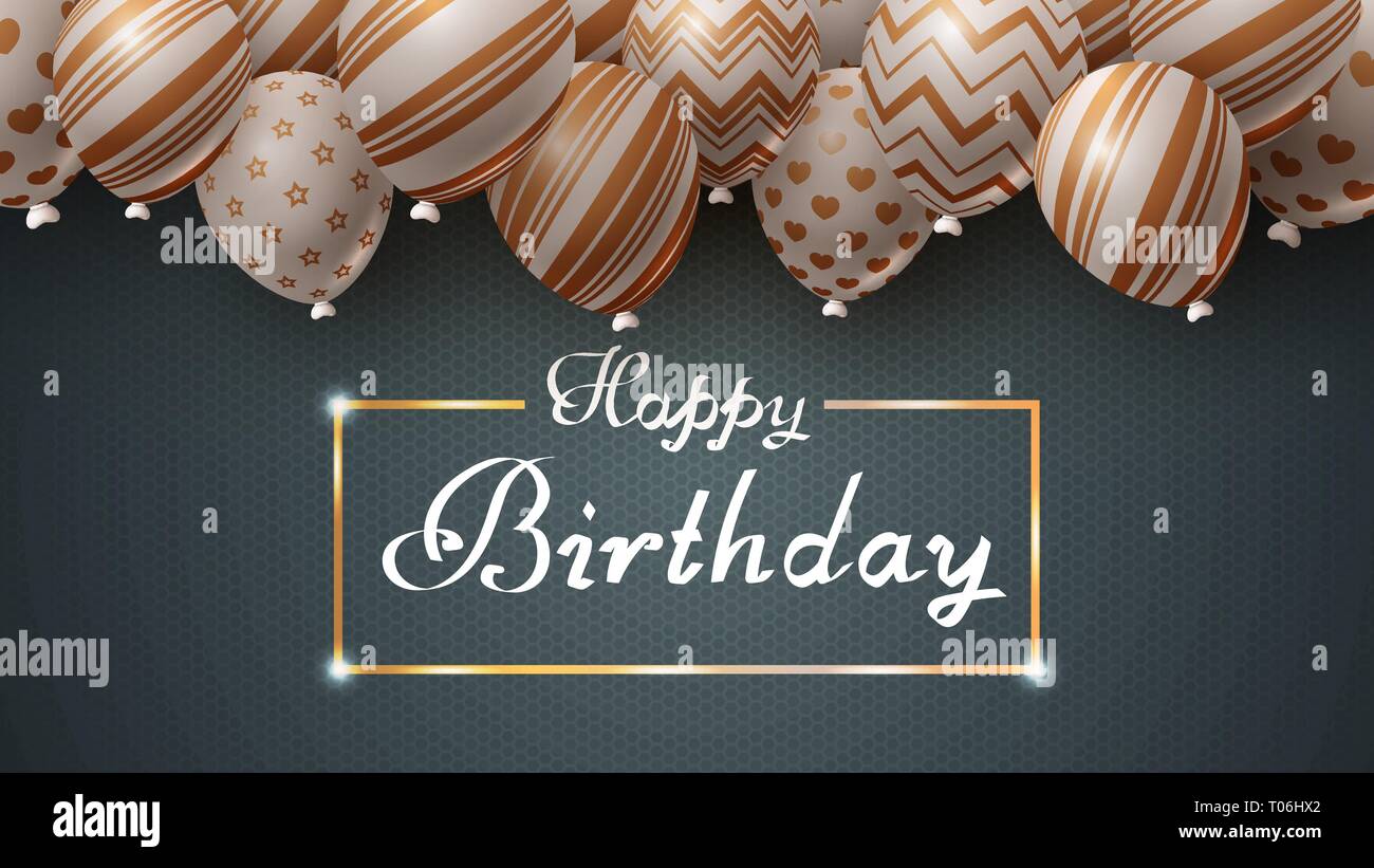 Happy birthday. Beautiful dark template Stock Vector Image & Art - Alamy