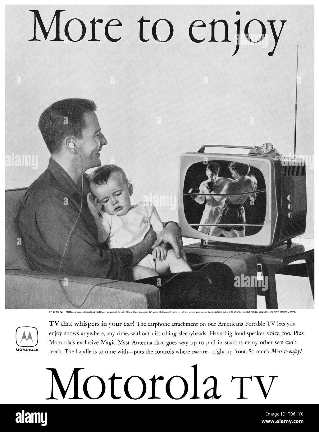 Collectibles Vintage 1957 Blue Motorola Americana Portible Television ...