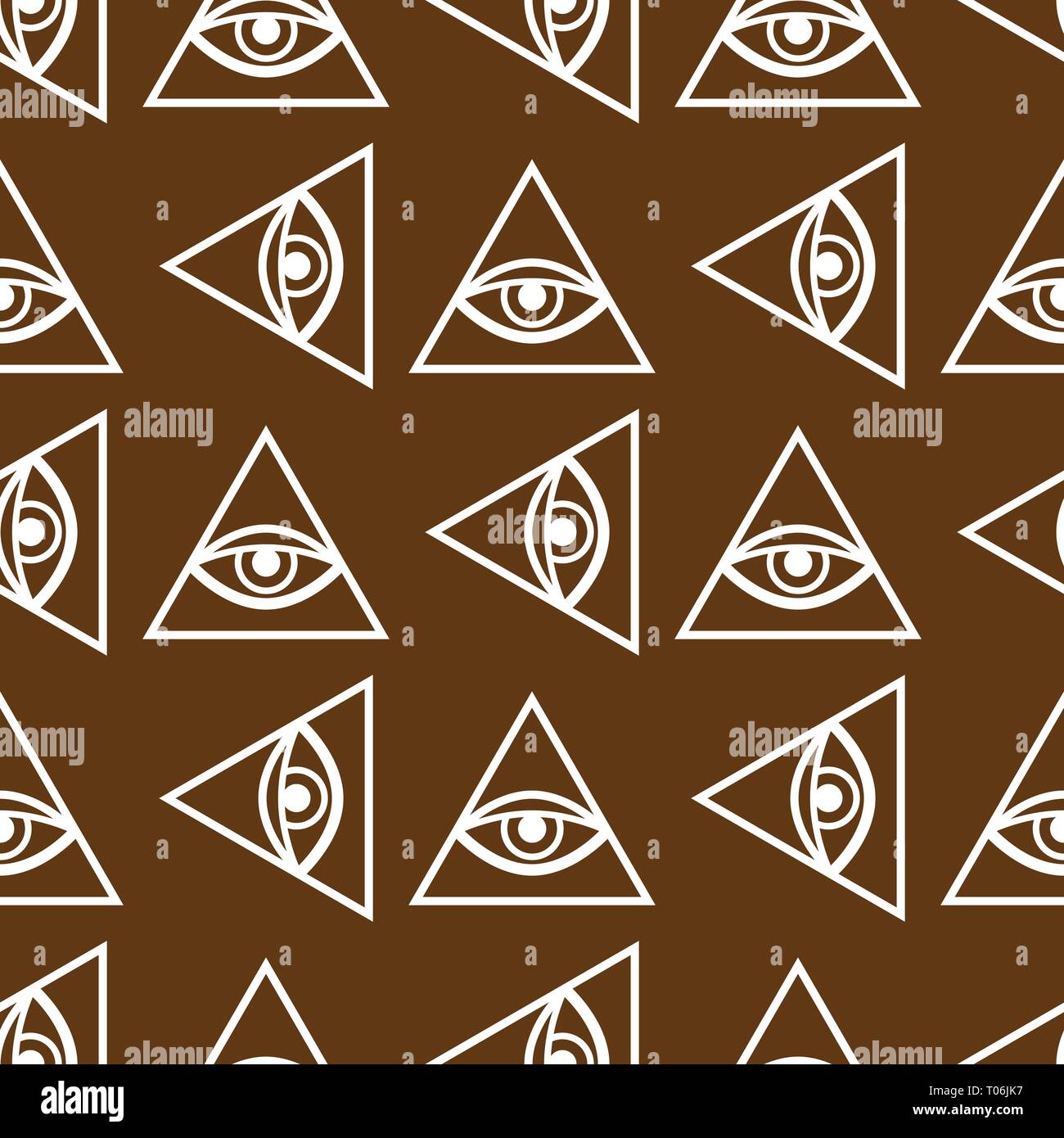Eye providence magical seamless pattern. Mystical masonry background ...