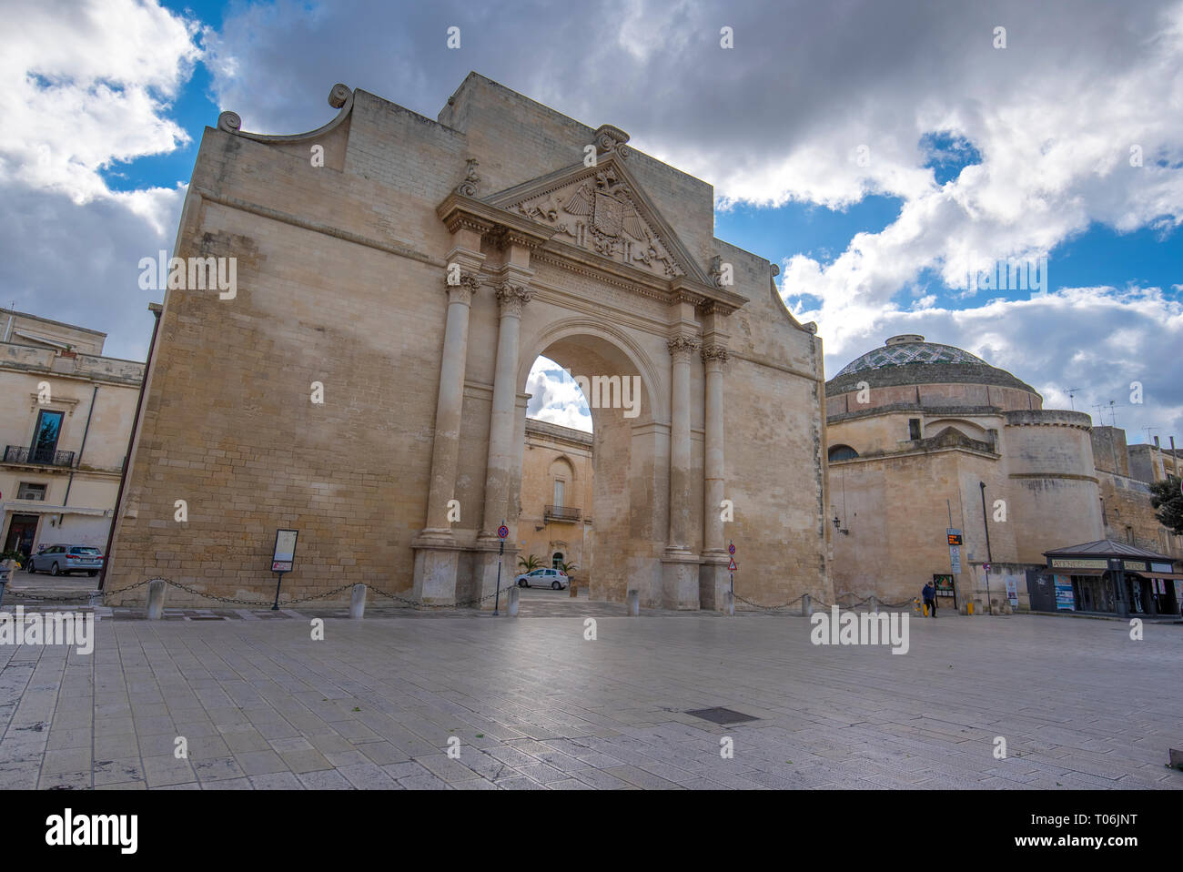 Naples gate (Porta Napoli) the entrance to the old town of Lecce ...