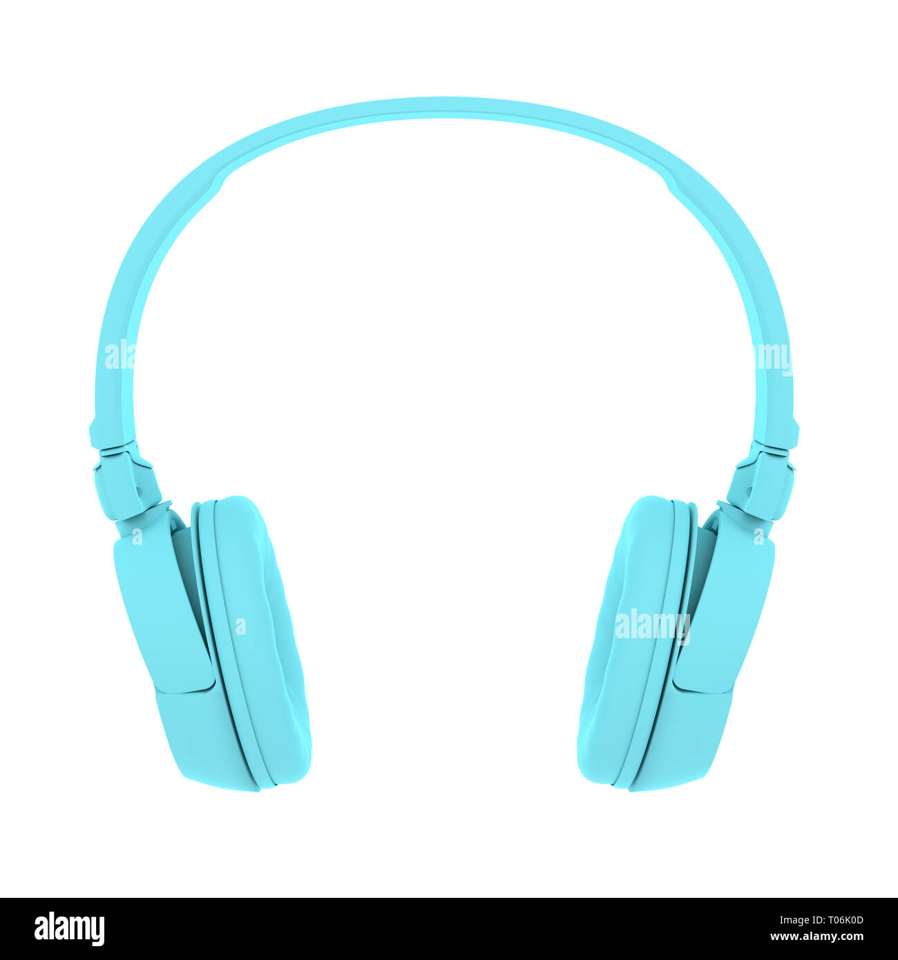 Painted Blue Headphones Stock Photo - Alamy