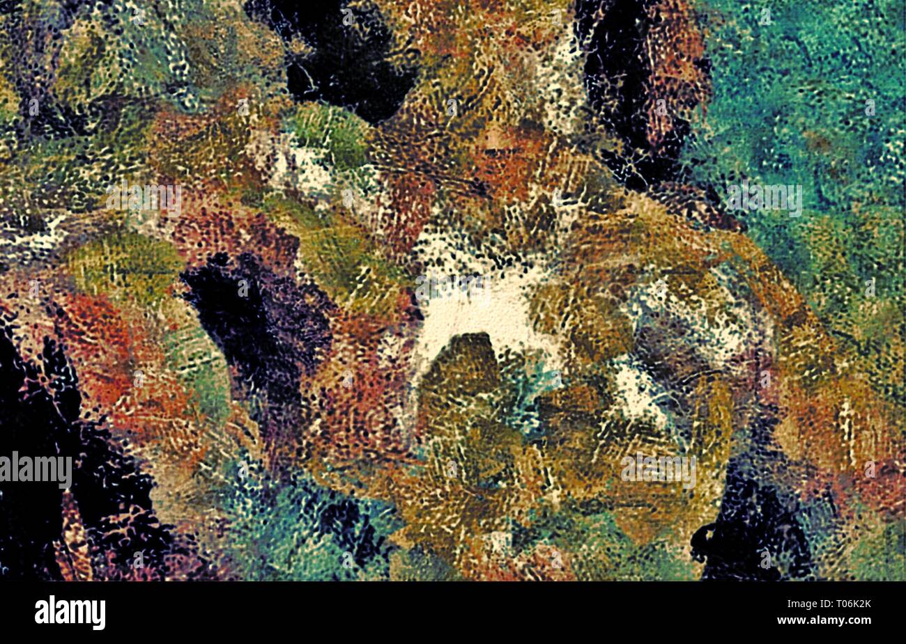 abstract psychedelic background with the texture of applying ...