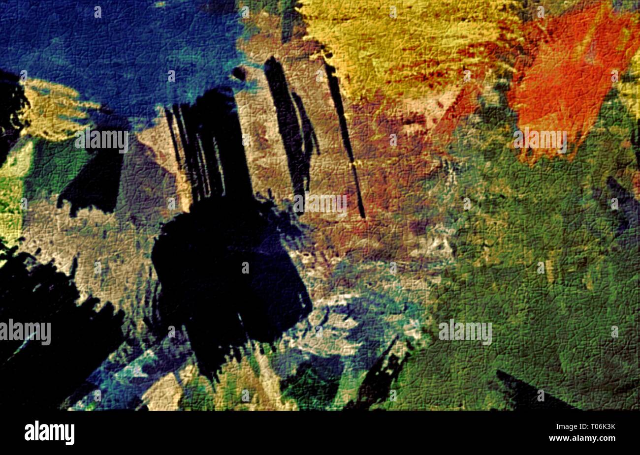 abstract psychedelic background with the texture of applying ...