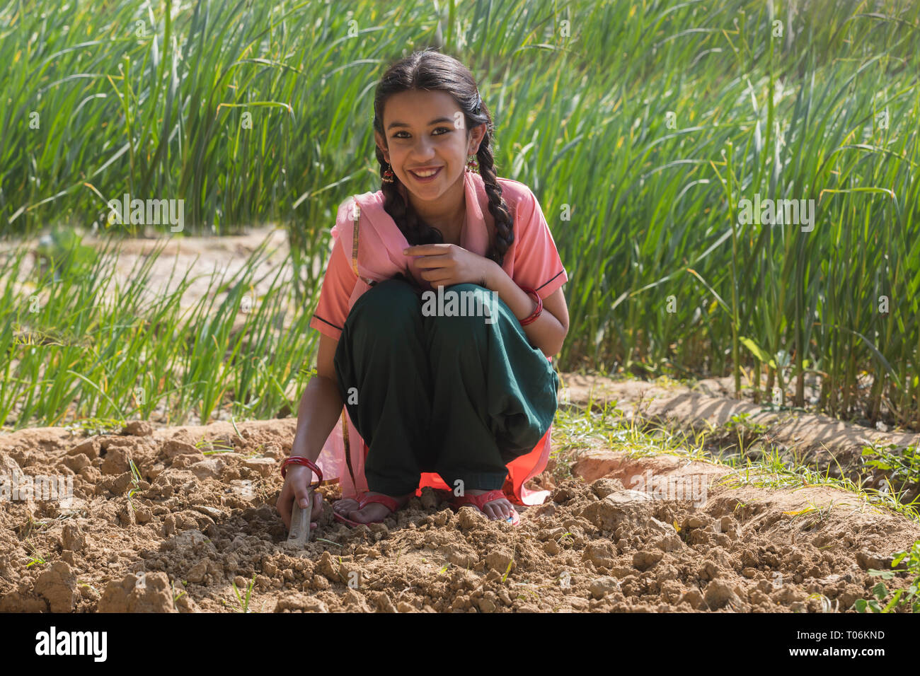 Indian farmer digging hi-res stock photography and images - Alamy