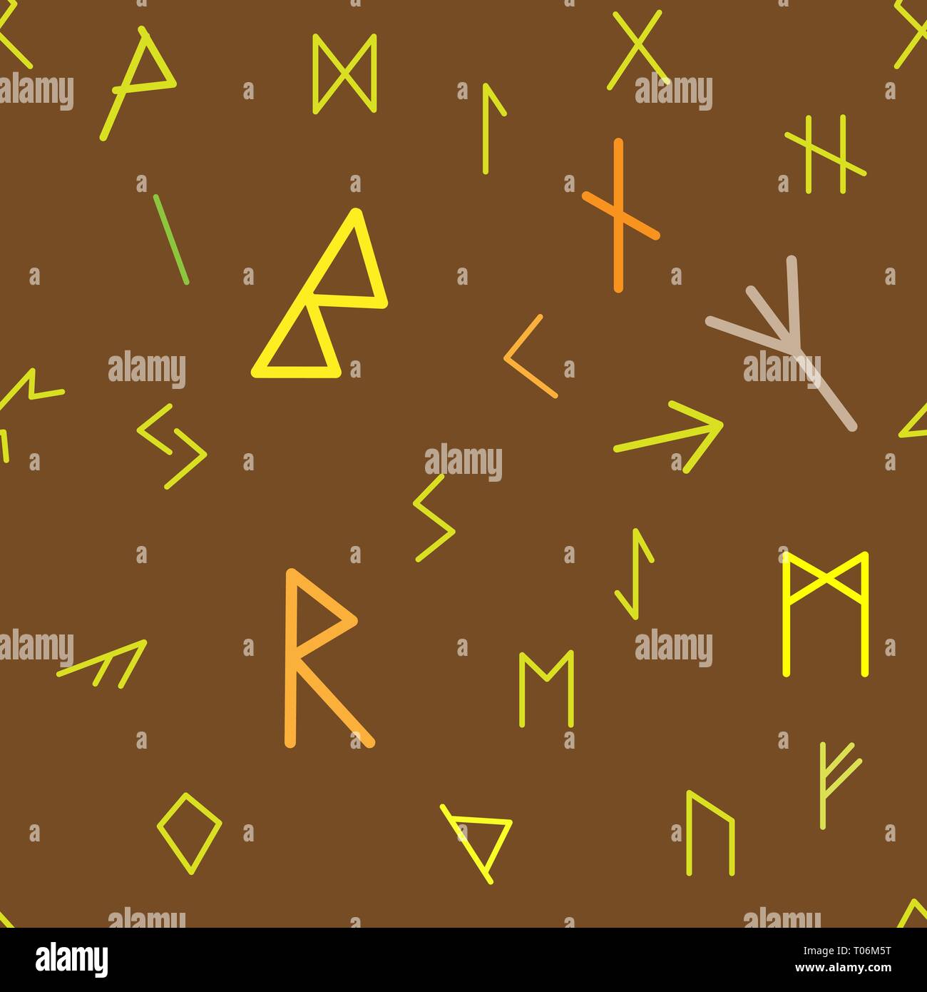 Historical runic alphabet seamless wallpaper background. Vector ...