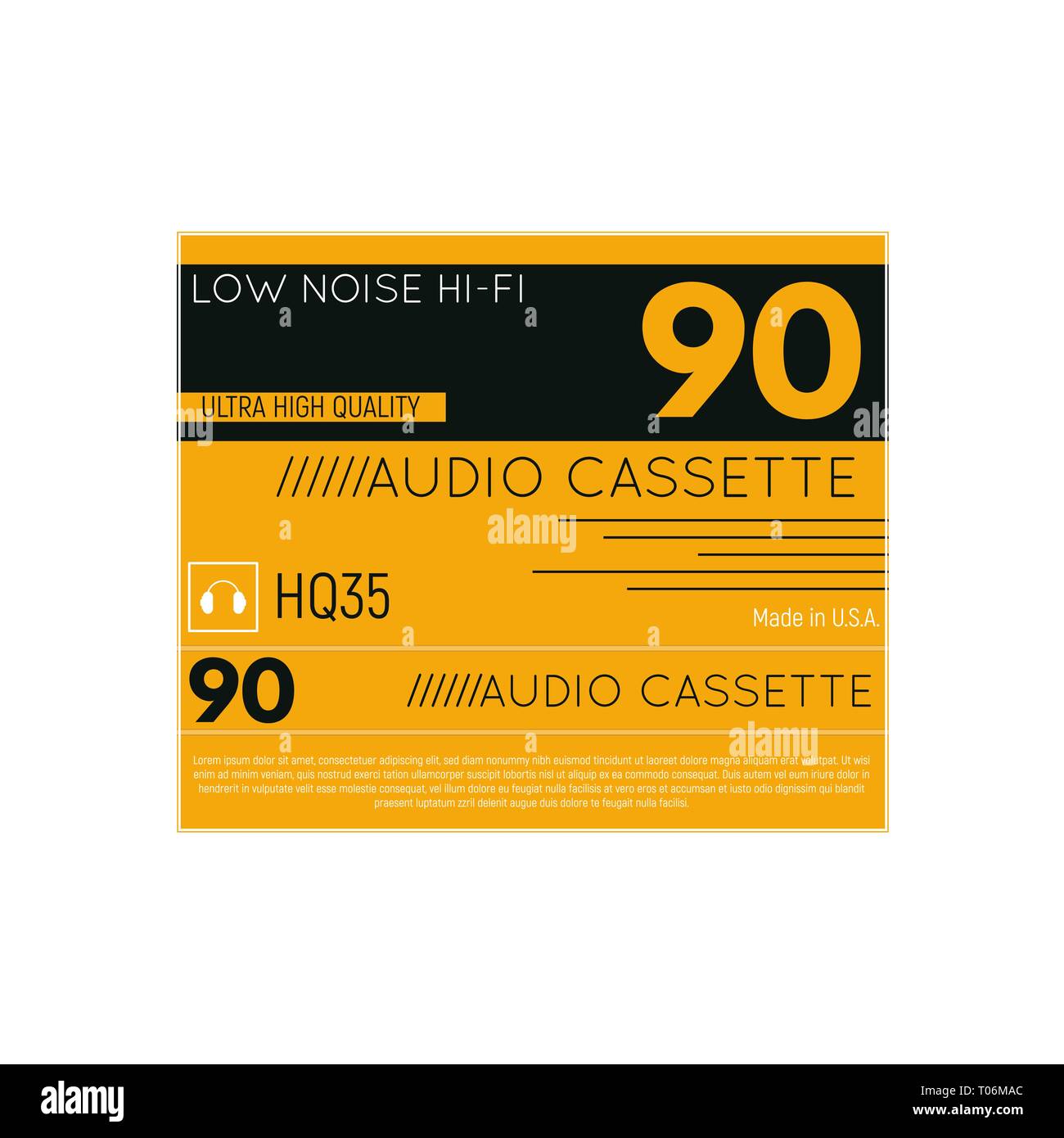 Audio cassette cover Stock Vector Image & Art - Alamy