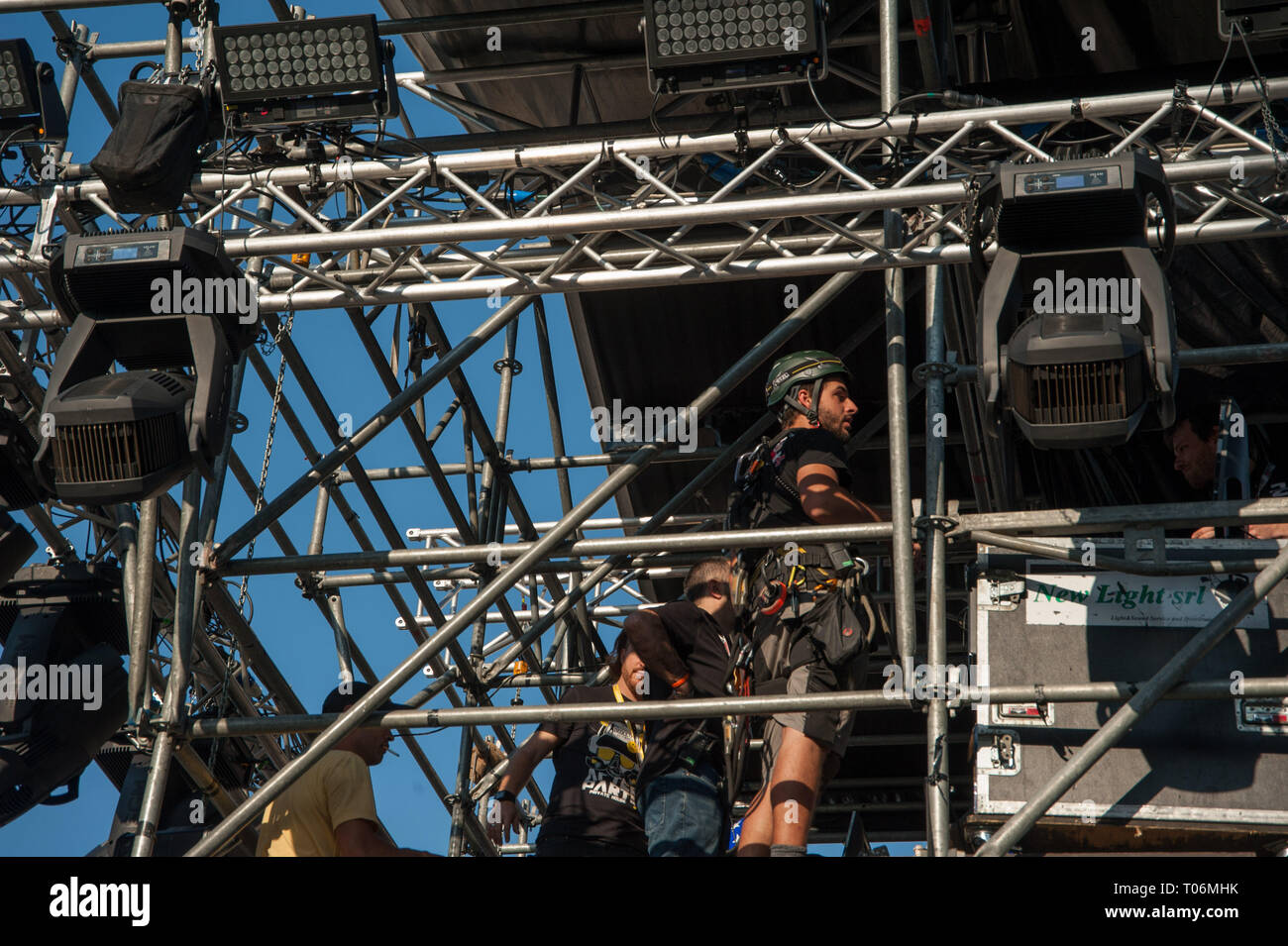 setting the stage for musical concert Stock Photo - Alamy