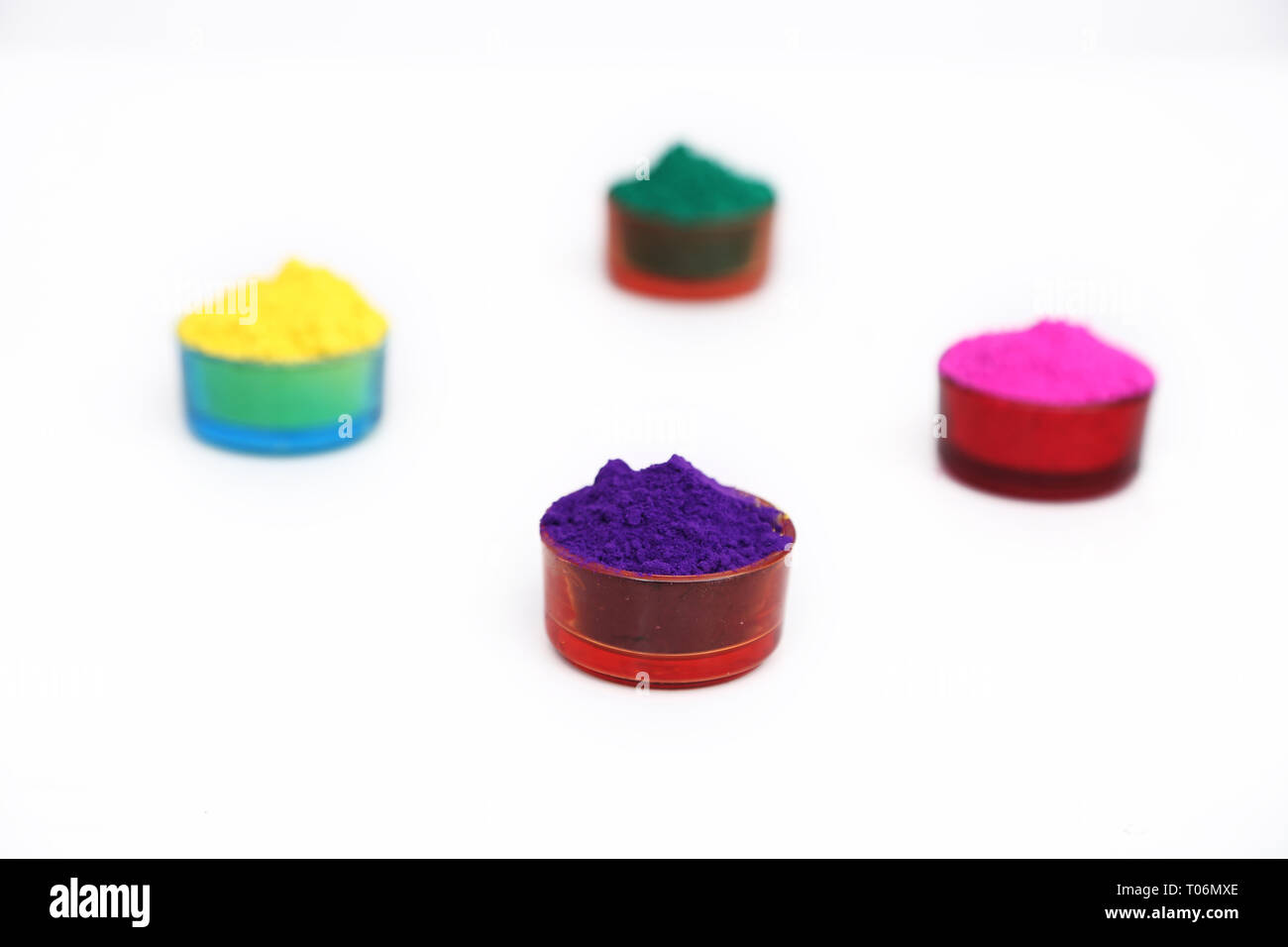 Picture of organic holi color for indian holi festival. Isolated on the ...