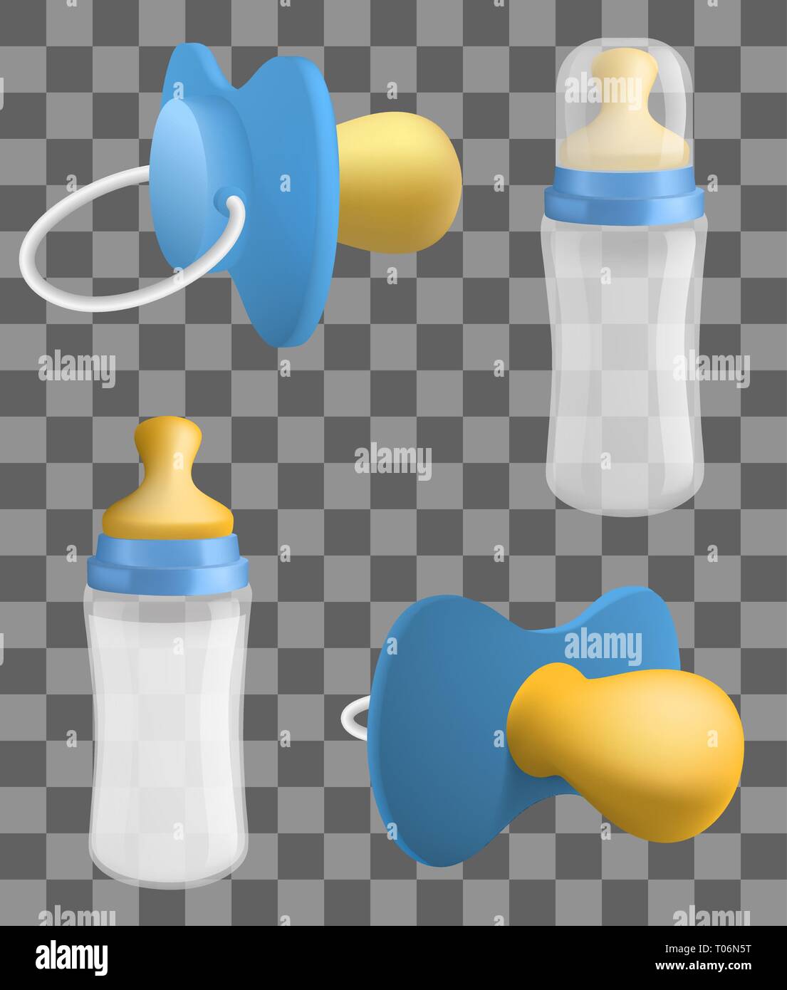 Pacifier icons set, realistic style Stock Vector Image & Art - Alamy