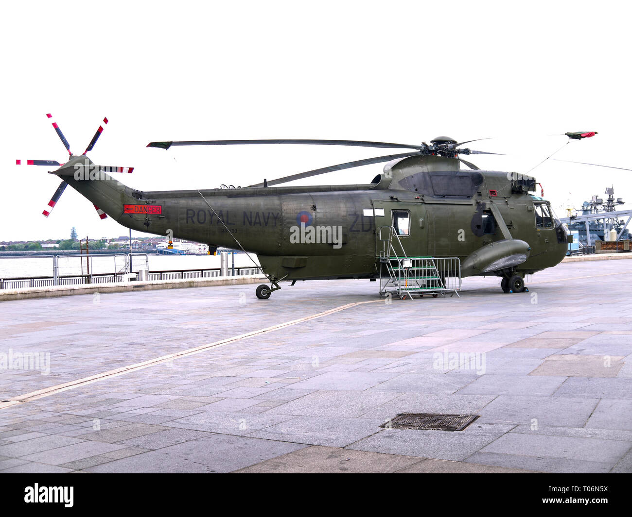 Westland Sea King Royal Navy helicopter, Liverpool, UK Stock Photo - Alamy