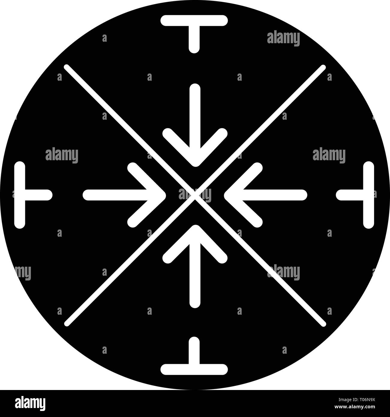 Circular crosshair icon, simple style Stock Vector Image & Art - Alamy