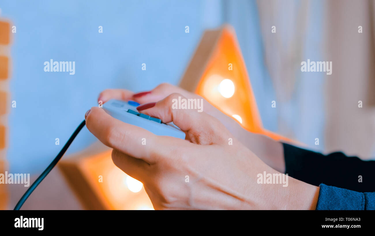Old person playing computer game hi-res stock photography and images ...