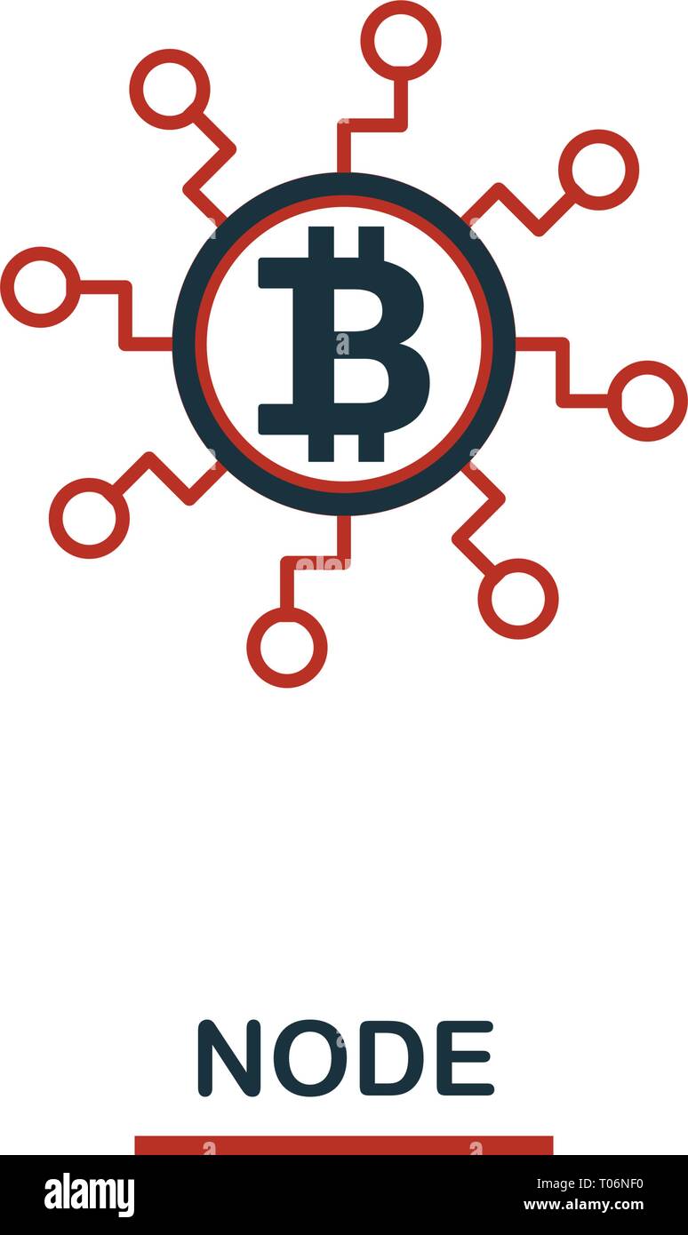 Node icon. Creative two colors design from crypto currency icons ...