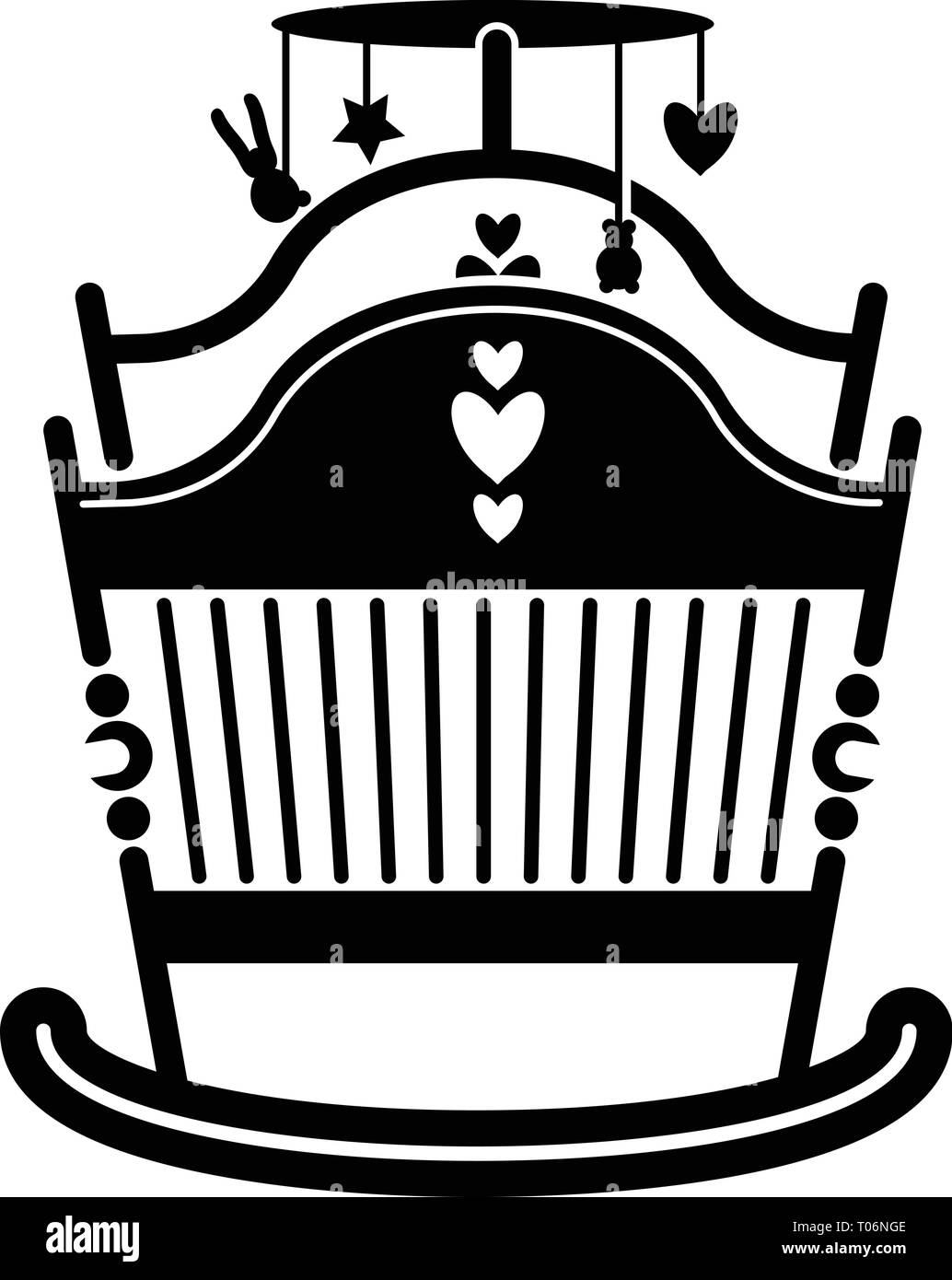 Rocking baby bed Stock Vector Images - Alamy