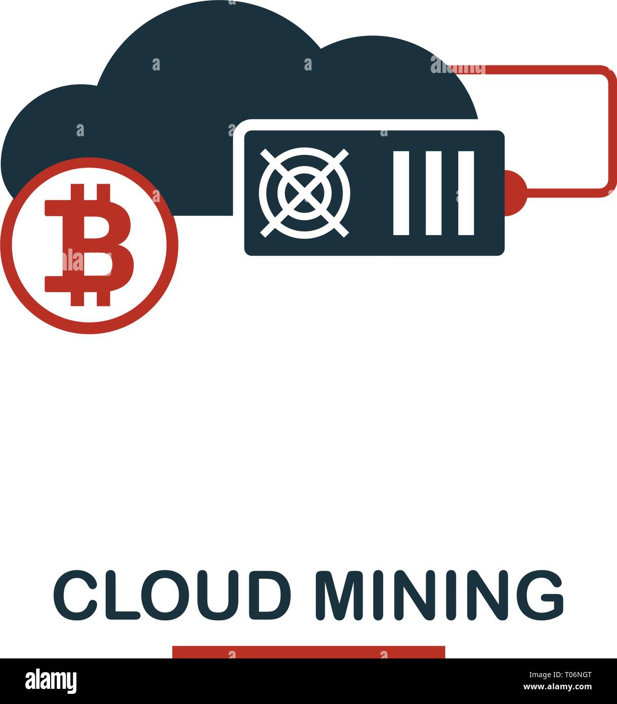 Cloud Mining icon. Creative two colors design from crypto currency icons collection. Simple ...
