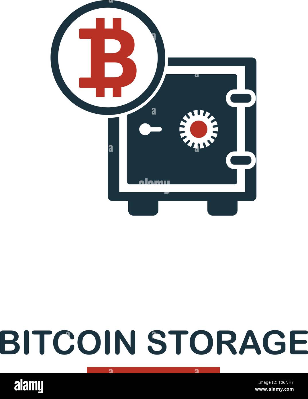 Bitcoin Storage icon. Creative two colors design from crypto currency ...
