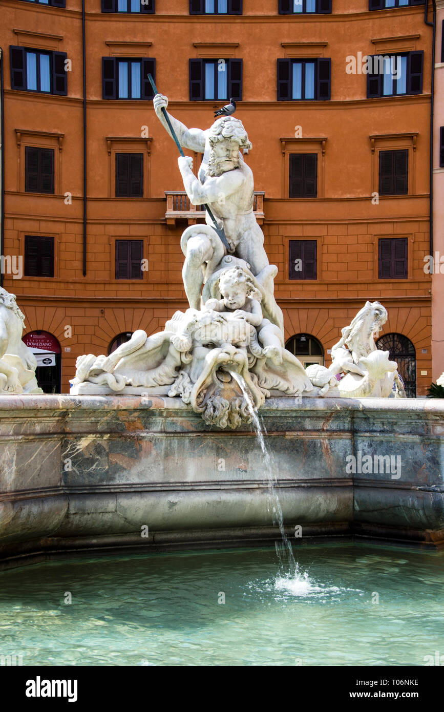 Fountain of Neptune in Piazza Navona, Rome, Italy Stock Photo - Alamy