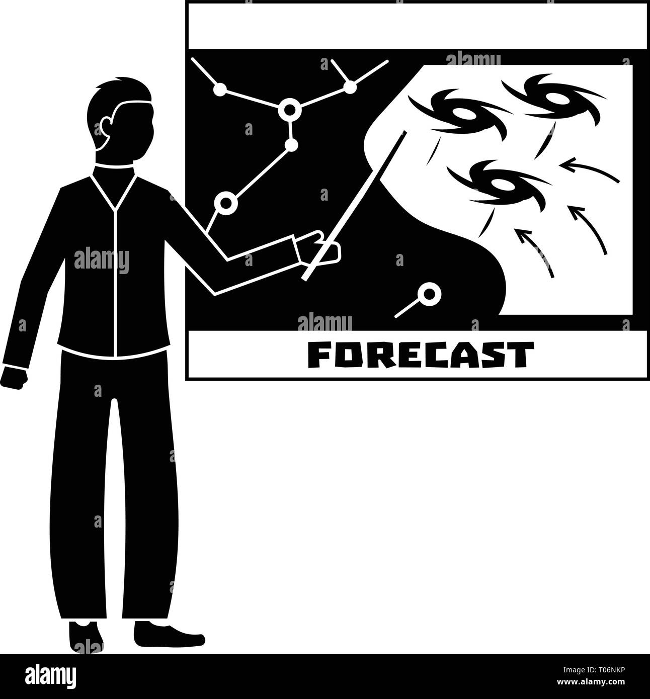 Forecast hurricane icon, simple style Stock Vector Image & Art - Alamy