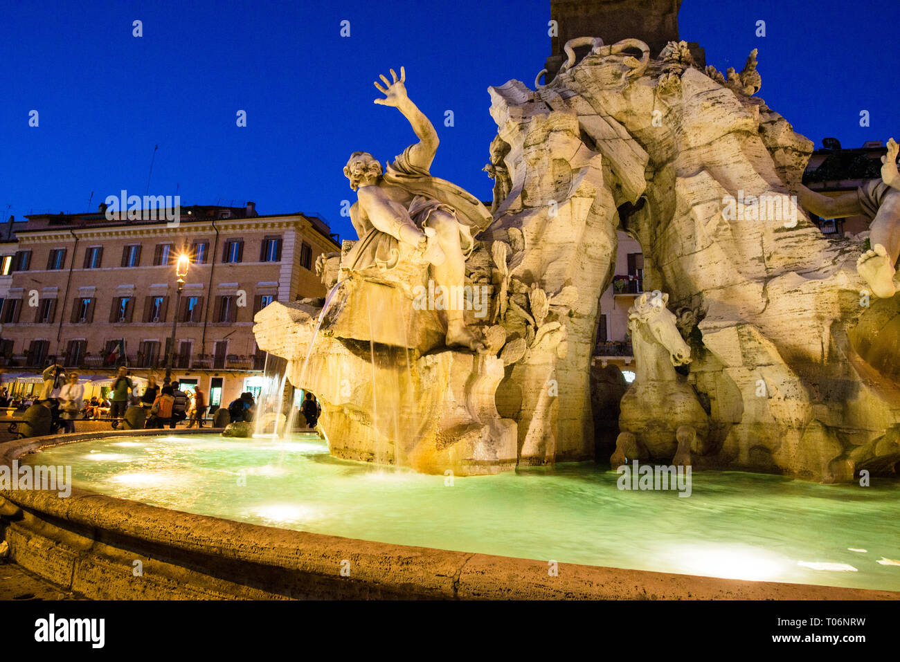 River God Rio del la Plata of the Fountain of Four Rivers by Bernini in ...