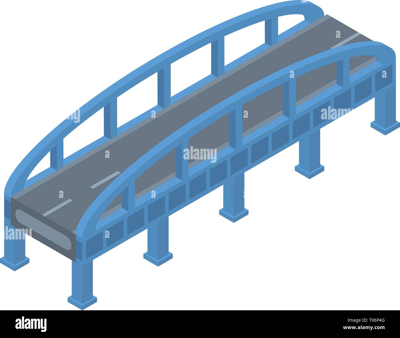 Blue bridge icon, isometric style Stock Vector Image & Art - Alamy