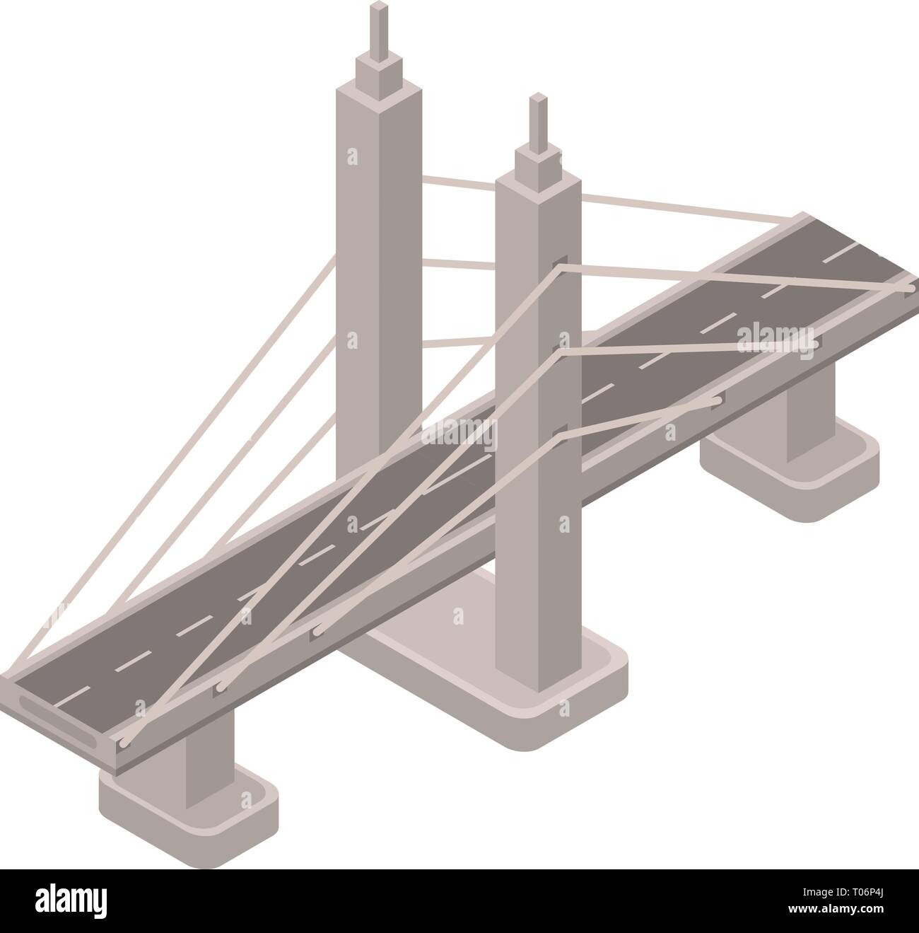 Metal wire bridge icon, isometric style Stock Vector Image & Art - Alamy