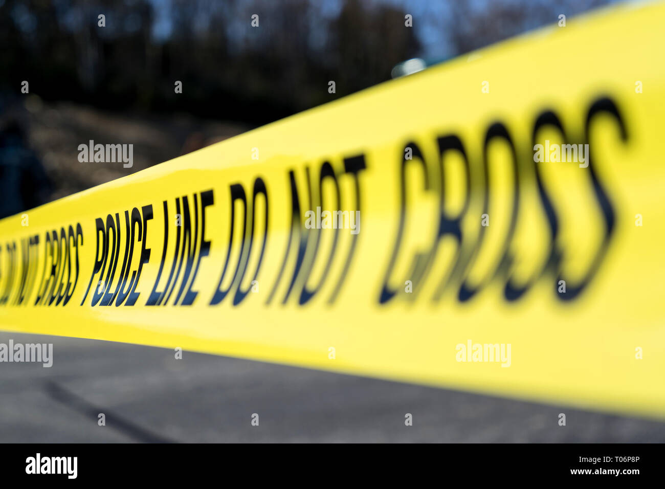 police line at crime scene Stock Photo - Alamy
