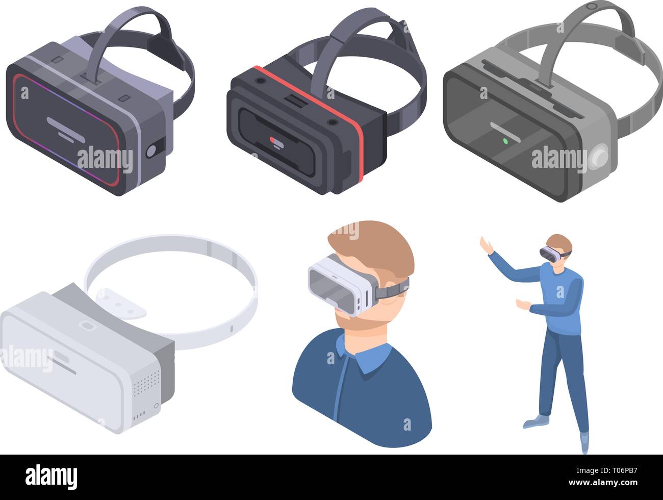 Video game goggles icons Cut Out Stock Images & Pictures - Alamy