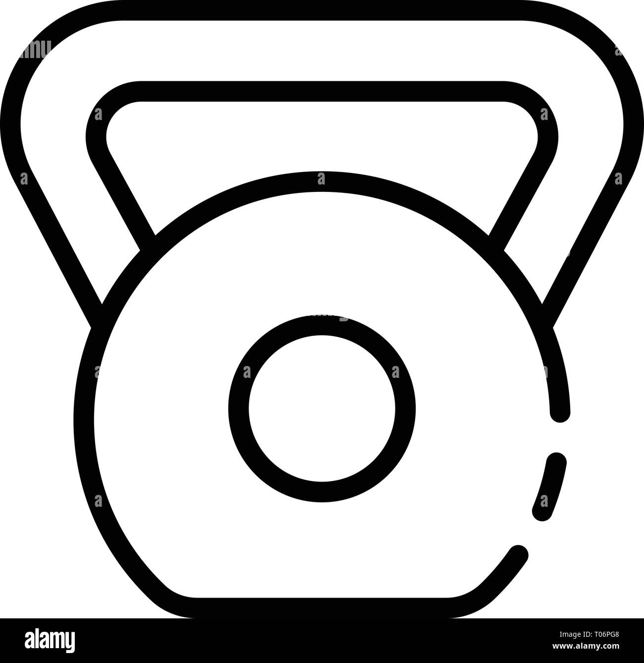 Kettlebell icon, outline style Stock Vector Image & Art - Alamy
