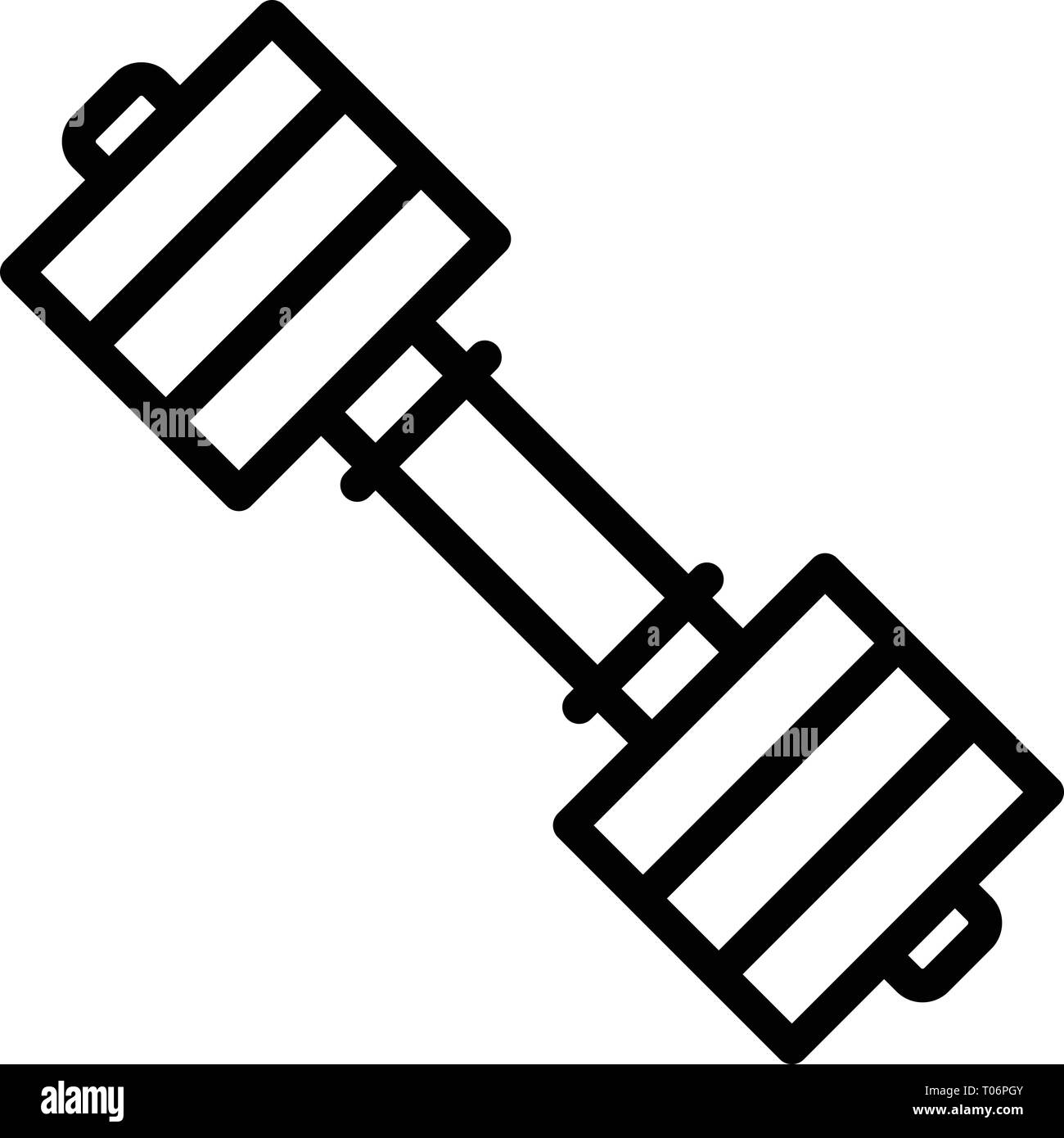 Metal dumbell icon, outline style Stock Vector Image & Art - Alamy