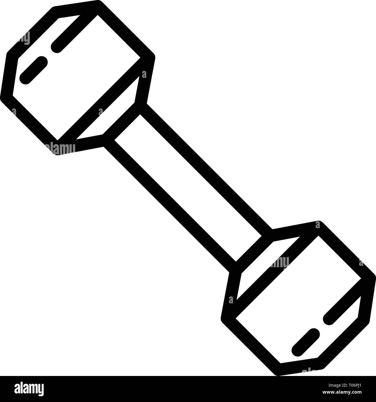 Fitness dumbell icon, outline style Stock Vector Image & Art - Alamy