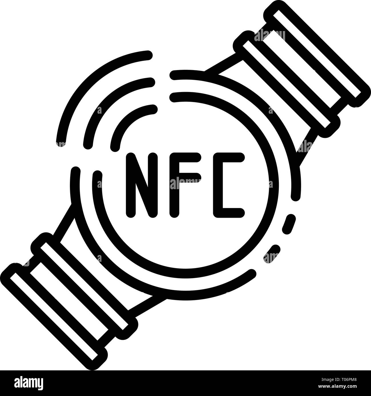 Nfc smart watch icon, outline style Stock Vector Image & Art - Alamy