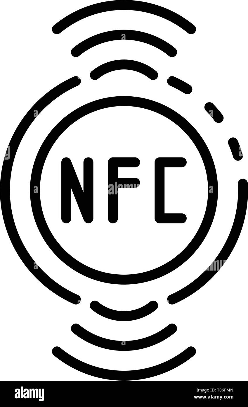 Nfc chip icon, outline style Stock Vector Image & Art - Alamy