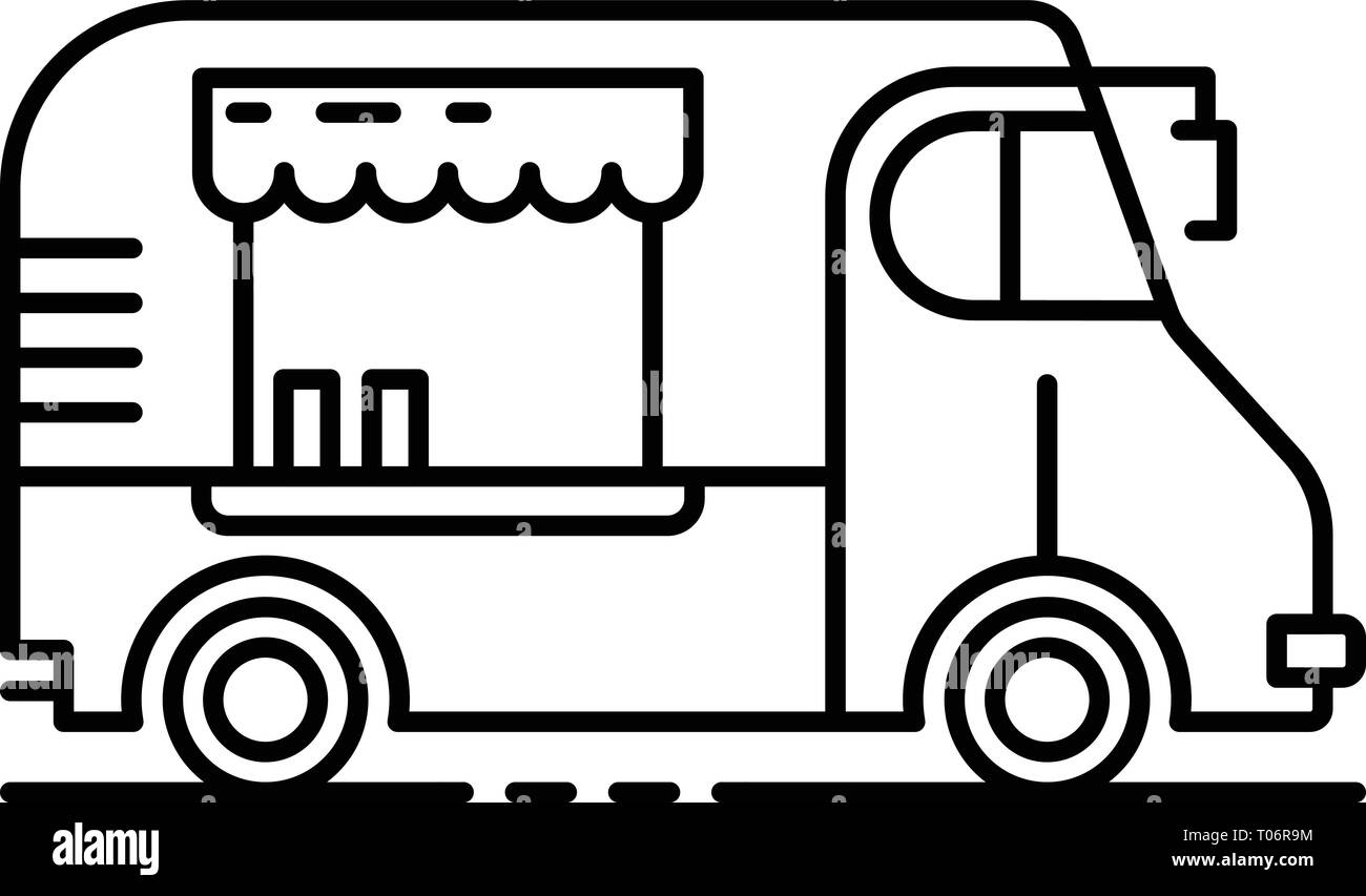 Cafeteria vehicle icon, outline style Stock Vector Image & Art - Alamy