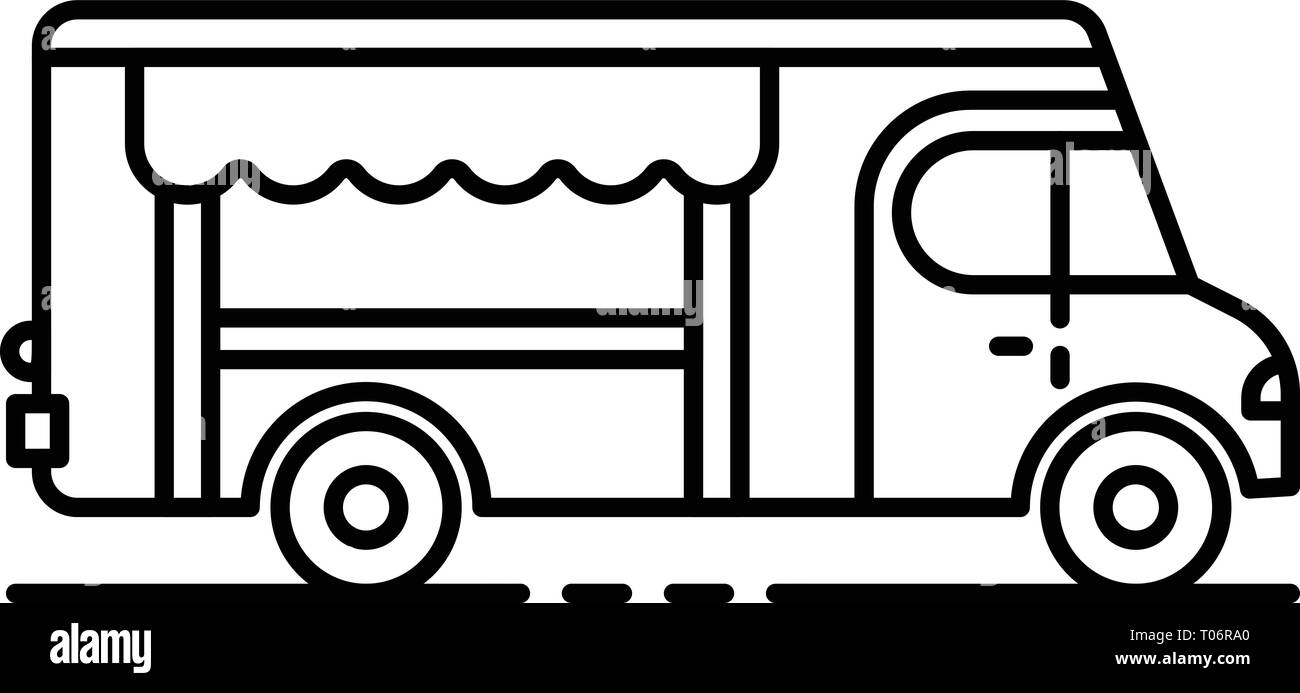 Fresh food truck icon, outline style Stock Vector Image & Art - Alamy