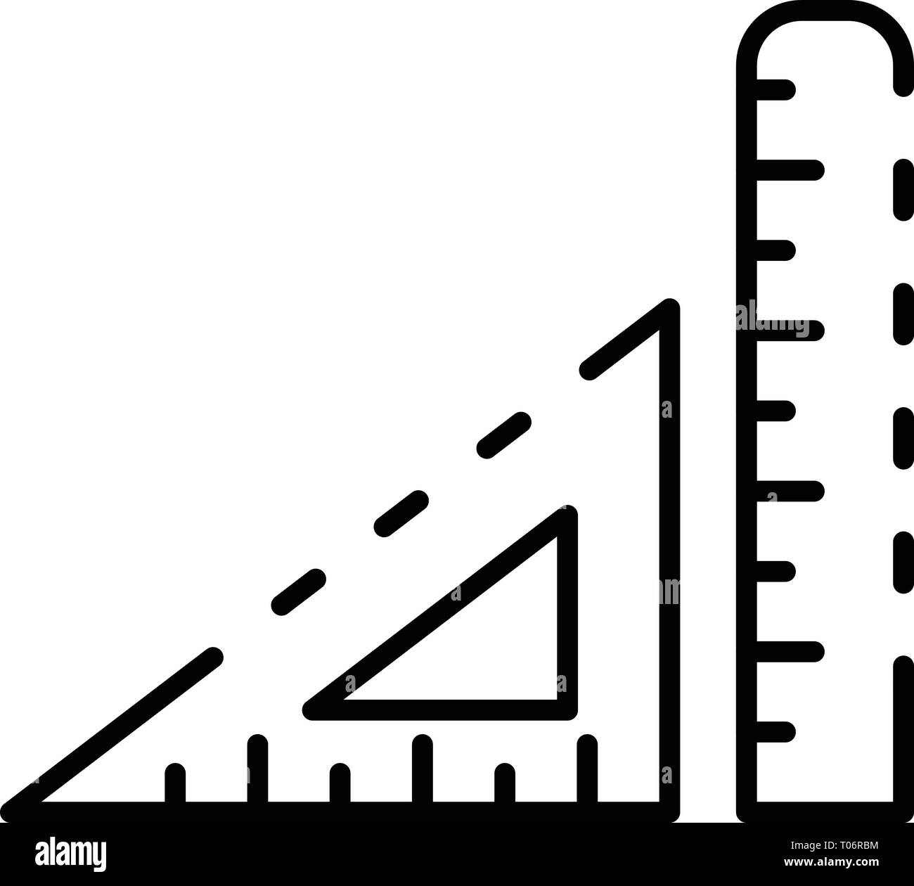 Black triangular ruler Black and White Stock Photos & Images - Alamy